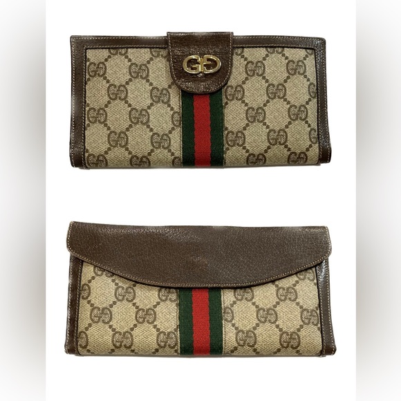Gucci | Bags | Authentic Vintage Gucci Ophidia Gg Bill Fold Leather And ...